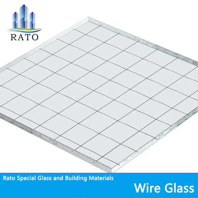 Wire Mesh Laminated Low Iron Clear Tempered Laminated Fireproof Glass ...