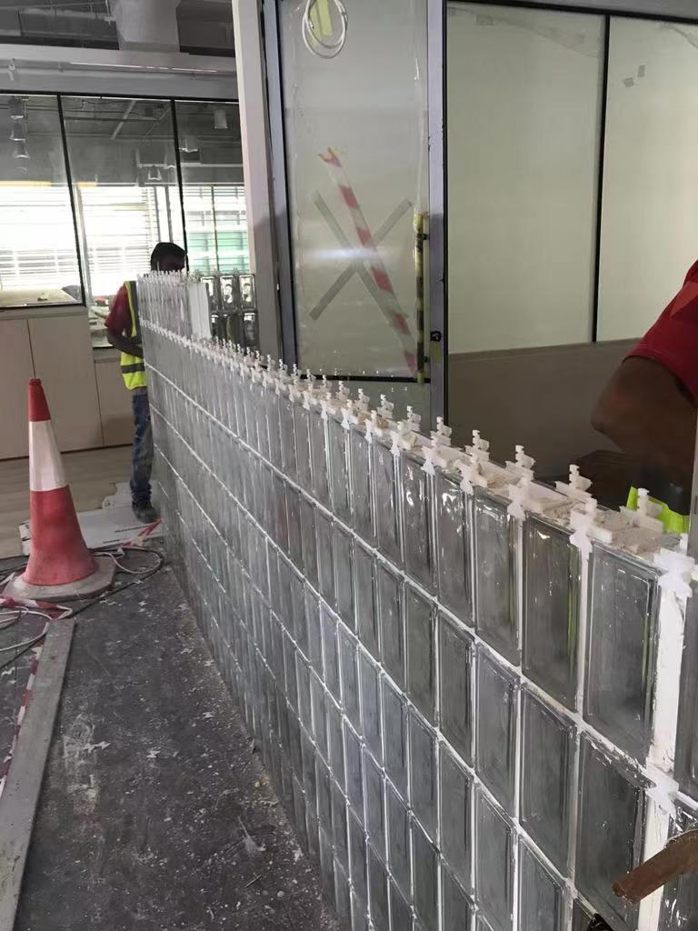 Hollow glass block project in UAE completed! Great job! - HESHAN RATO ...